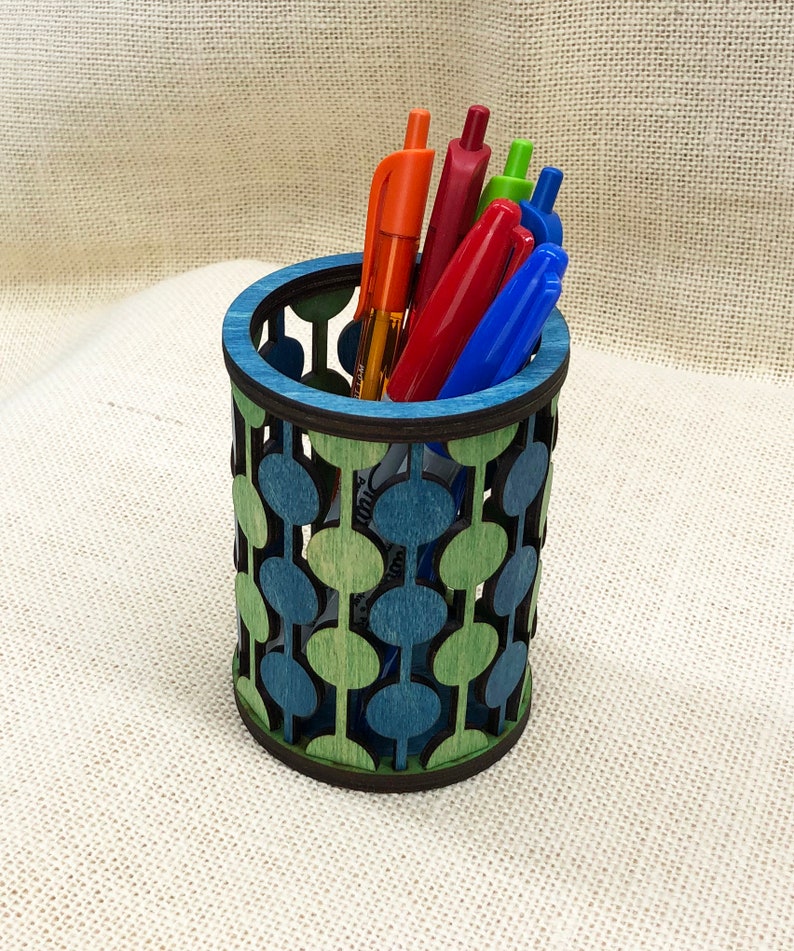 Polka Dot Pencil Holder Svg Ai PDF Laser Cut Files - Etsy