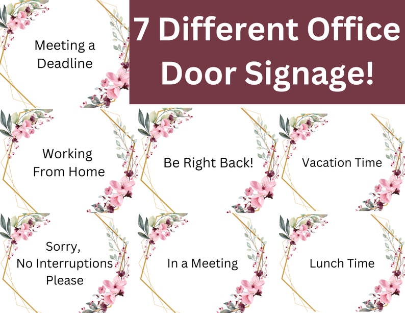 Office Door Signage - Etsy