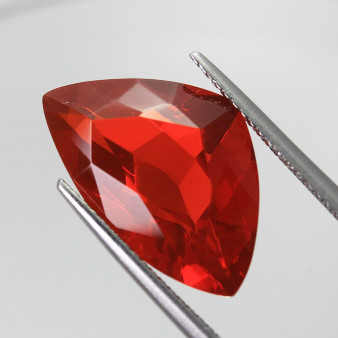 Shimmering Natural Reddish Color Mexican Fire Opal Cut 5.64CT - Etsy