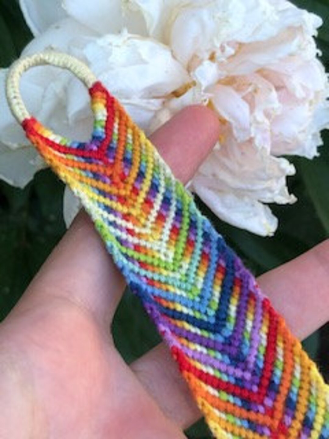 VSCO Friendship Bracelet Rainbow Fish Bone Chevron - Etsy
