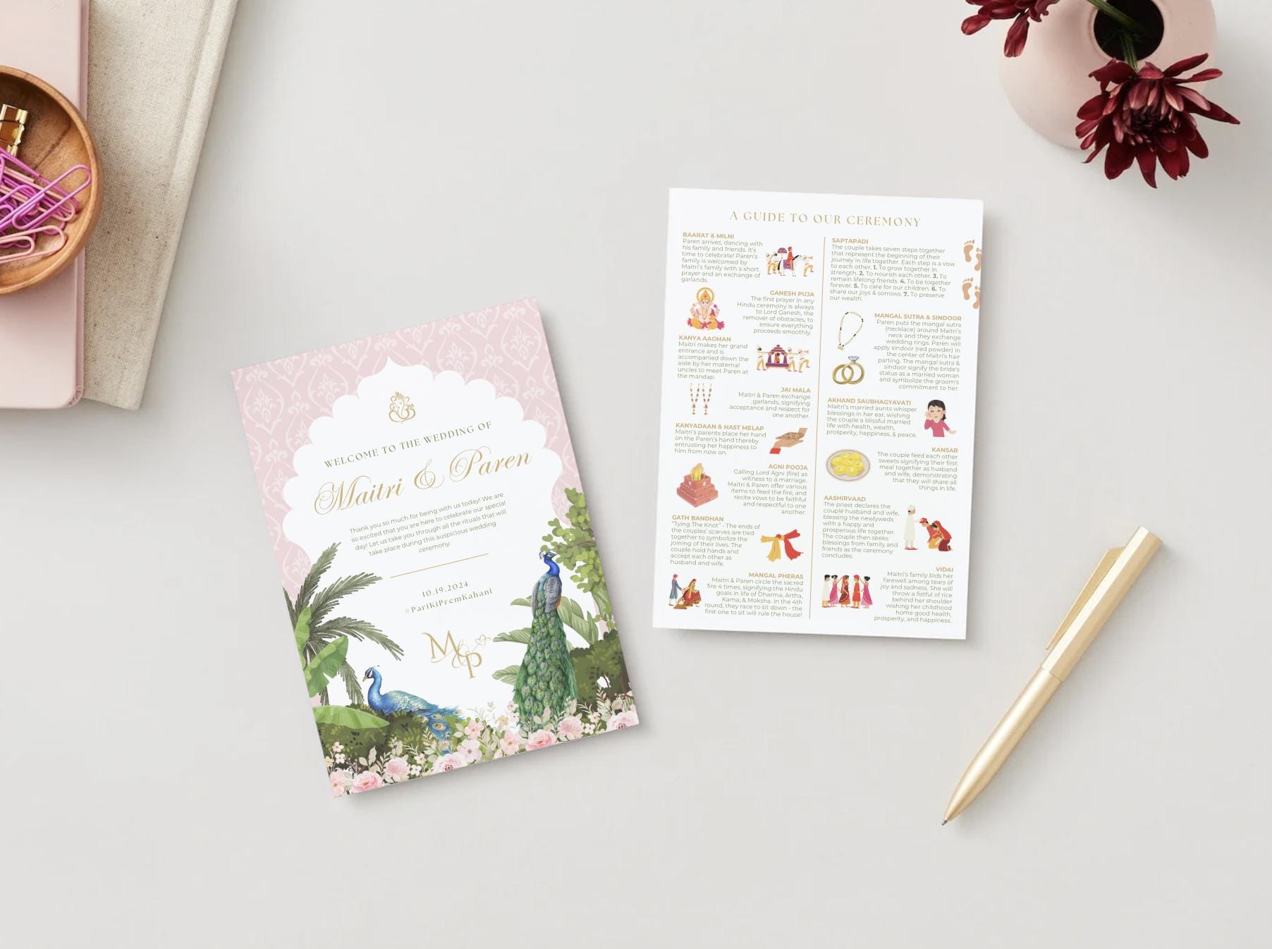 Indian Wedding Program Digital Download | Hindu Ceremony Guide ...