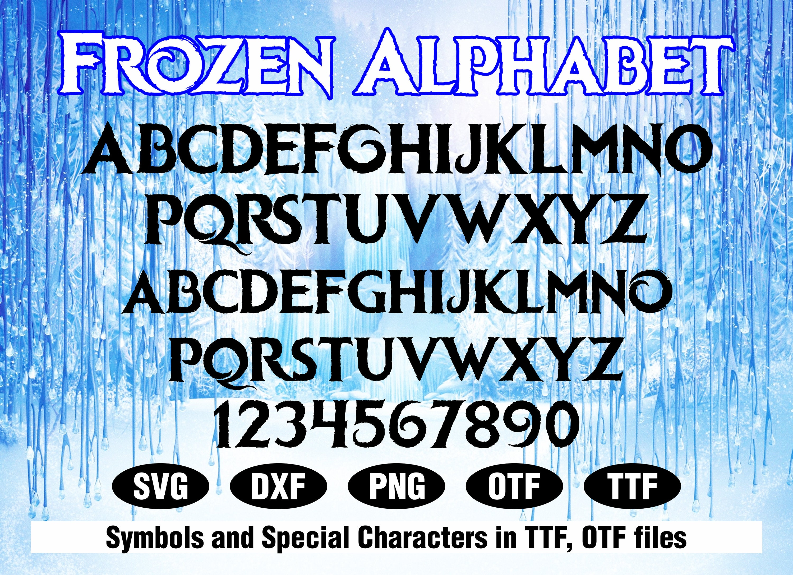 Frozen Font Svg Frozen Alphabet Svg Disney Frozen Svg Etsy My XXX Hot