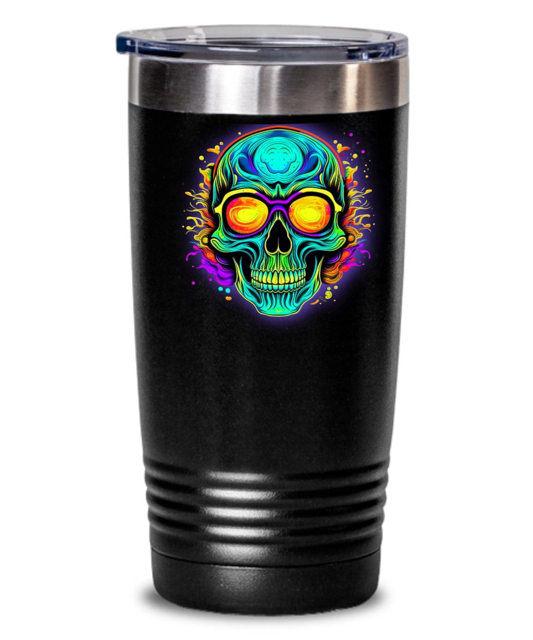 Psychedelic Coffee Tumbler, Hot Drink, 20oz, Cold Drink, Travel Mug ...