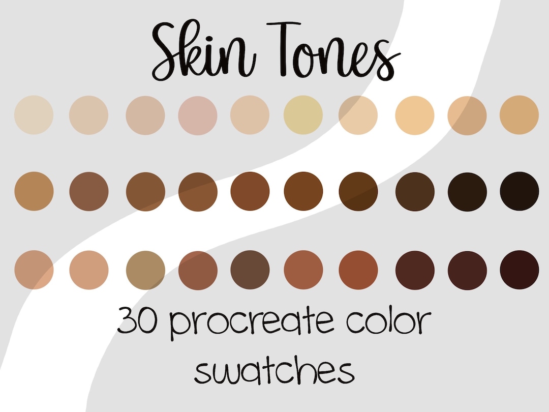 Skin Tones Procreate Color Palette | iPad Lettering | Digital Art ...