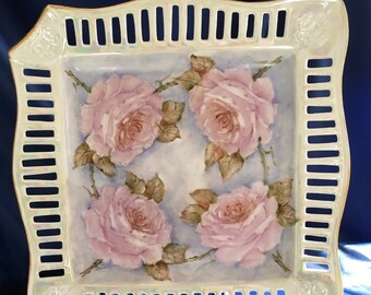 Hand Painted 10.25 SQUARE Ceramic Custom Plate Painted - Etsy