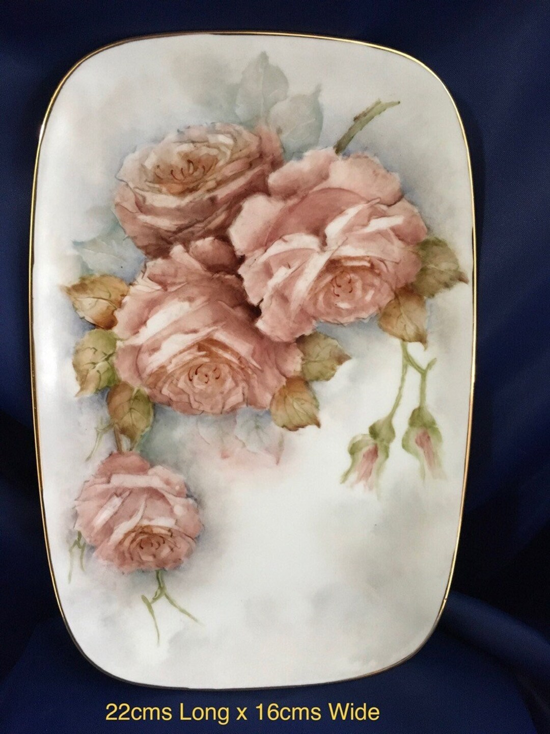 Hand Painted Porcelain Rectangular Plate - Etsy