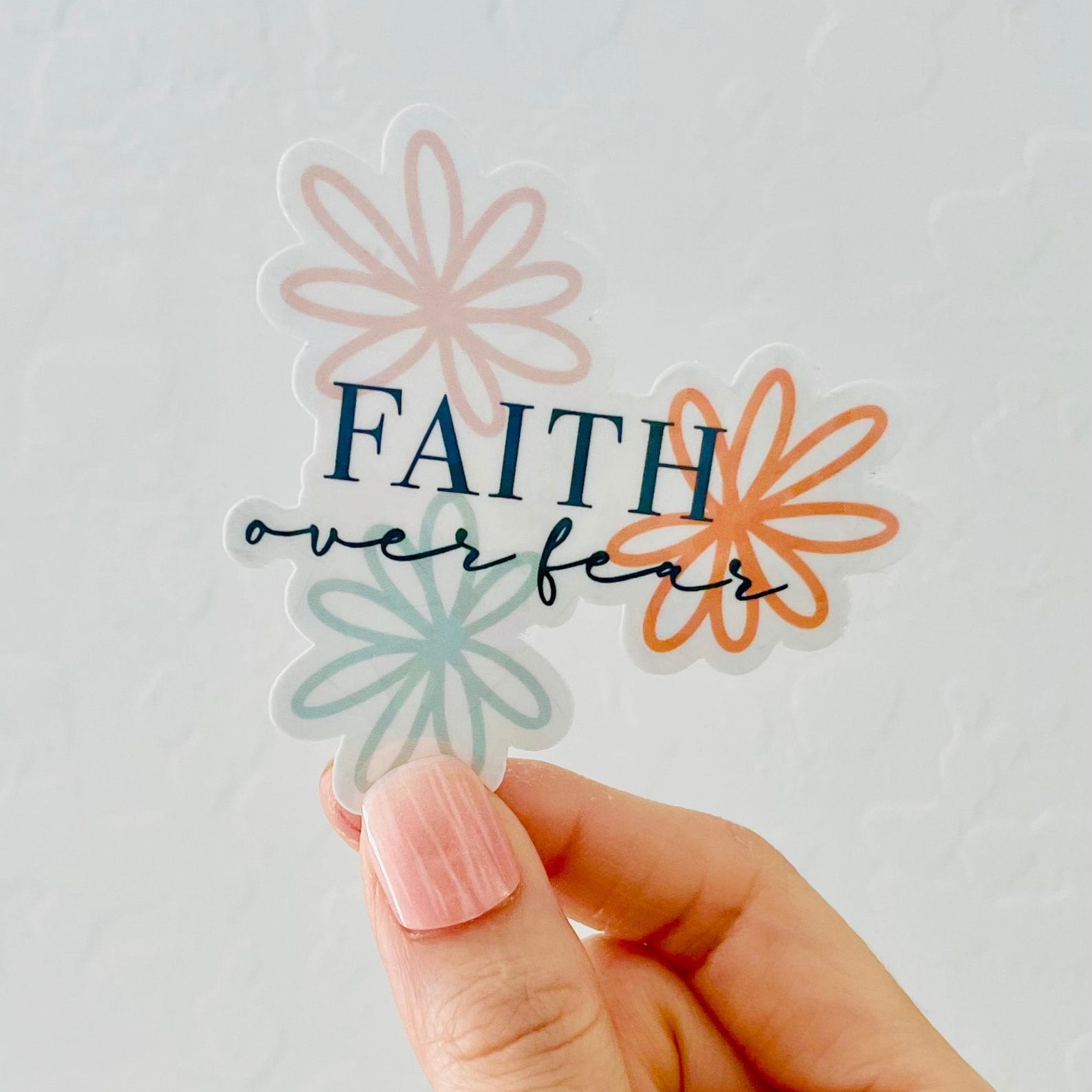 Girly Sticker, Faith Over Fear Sticker, Faith Sticker, Praying Woman ...