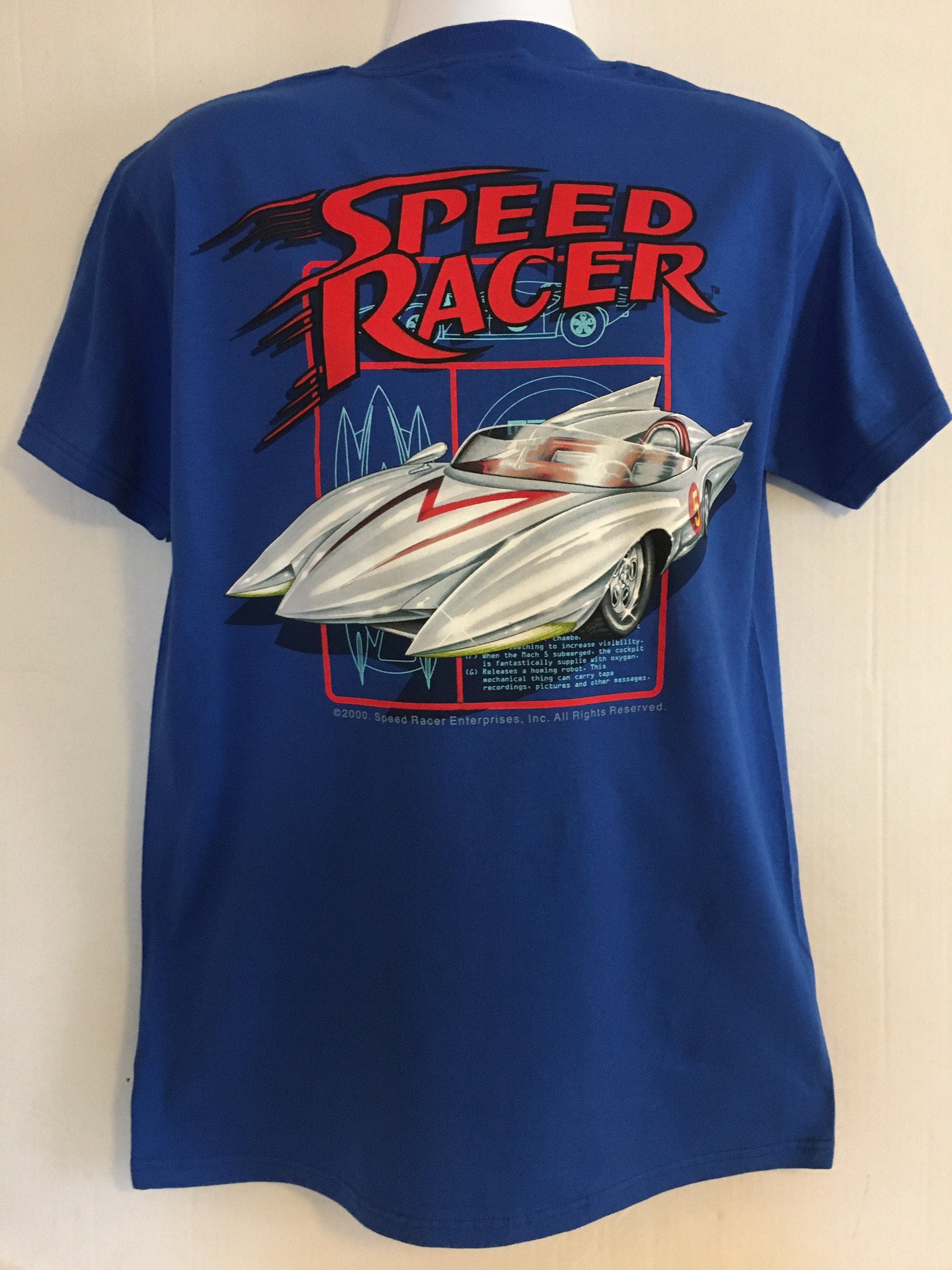 Speed Racer Mach 5 Vintage 2-sided T-shirt New Cond L - Etsy
