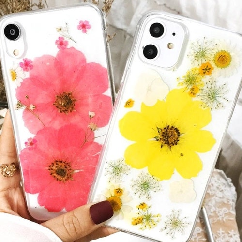 Handmade Real Dried Pressed Flower Phone Case Iphone Se 7 8 - Etsy