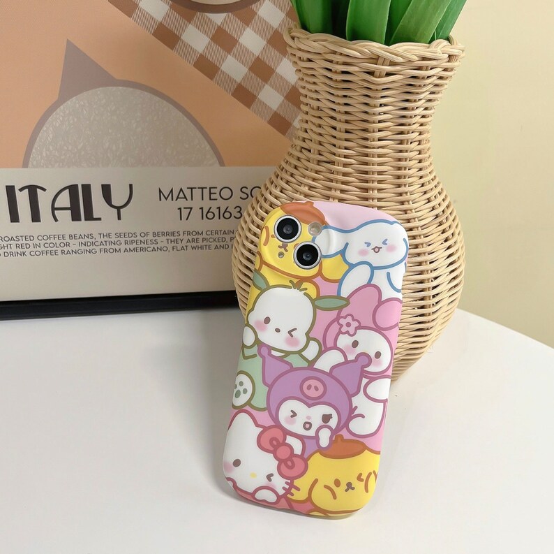 Smile Hello Kitty Kuromi Partner Friends Anime Phone Case for - Etsy