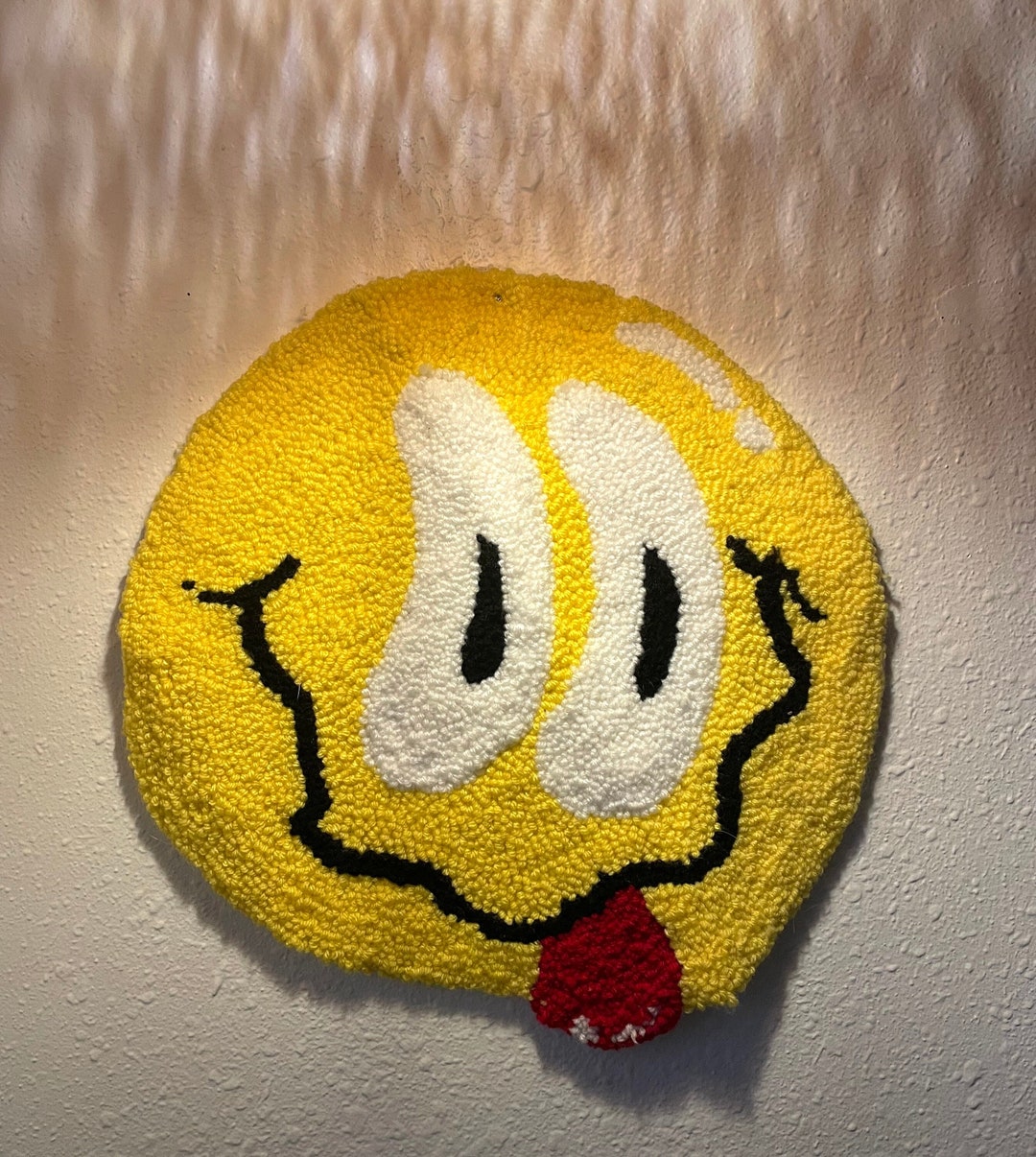 Wavy Smiley Face Punch Needle Wall Art - Etsy