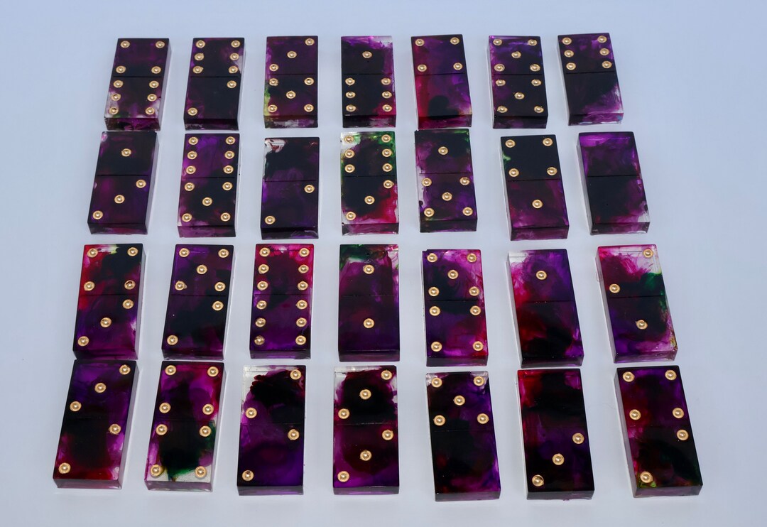 28 PC Resin Domino Set - Etsy