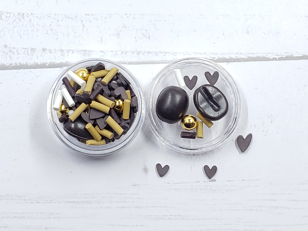 Kawaii Coffee Mix Sprinkles: Polymer Clay Fimo for Slime, Resin ...