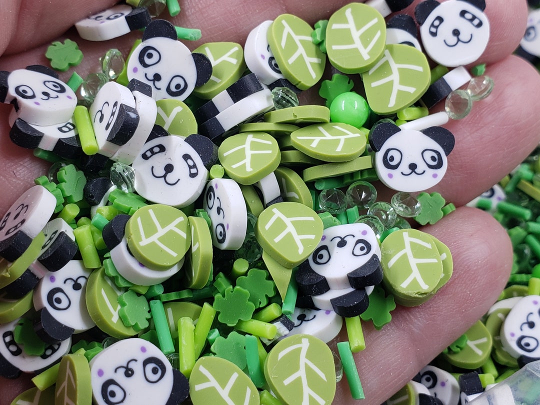 Kawaii CUTEST PANDA MIX Polymer Clay Slices, Fake Sprinkles, Nail Art ...