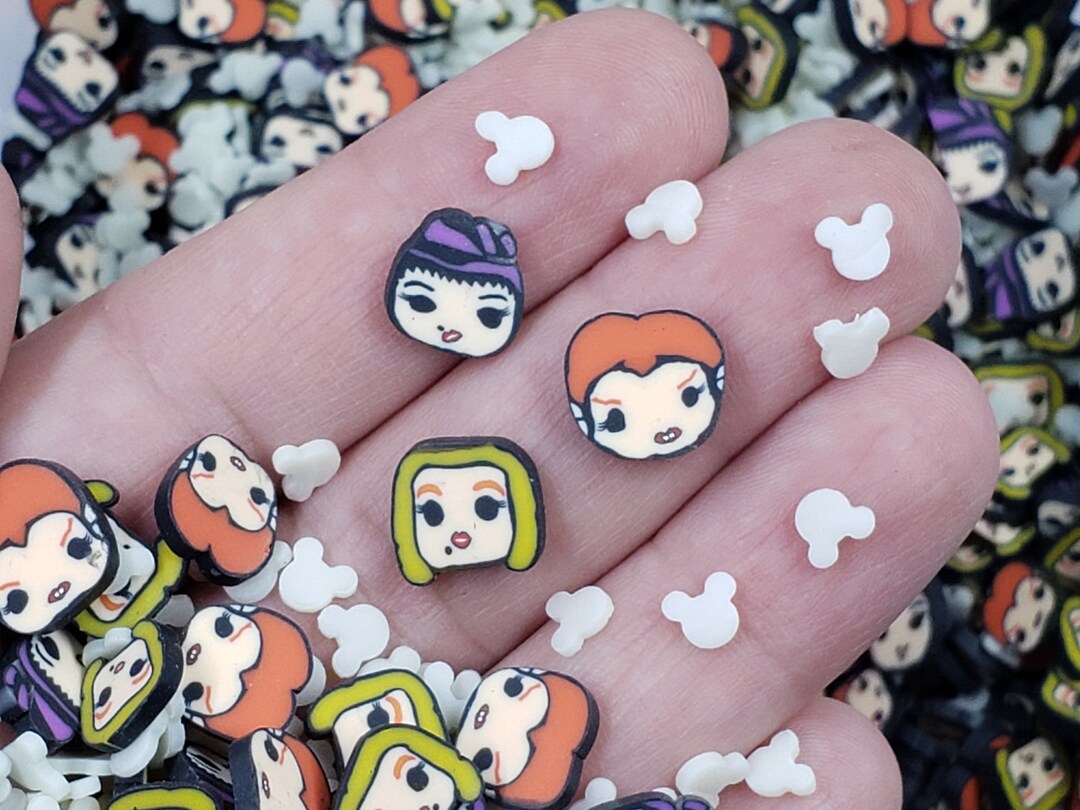 Hocus Pocus Mickey Glow in the Dark Polymer Clay Slices: Halloween ...