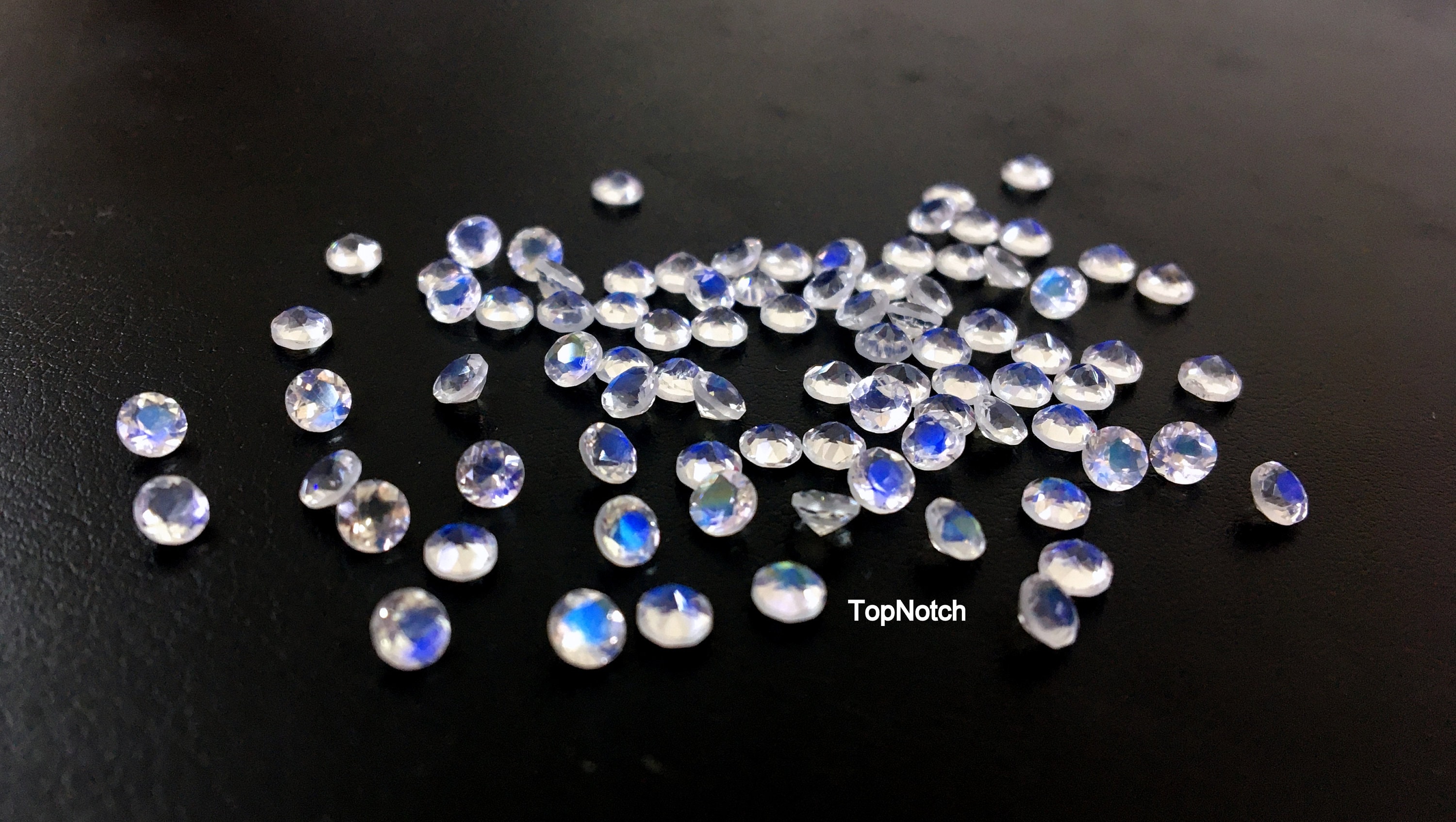 3MM Rainbow Moonstone High Quality Round Moonstone Faceted | Etsy