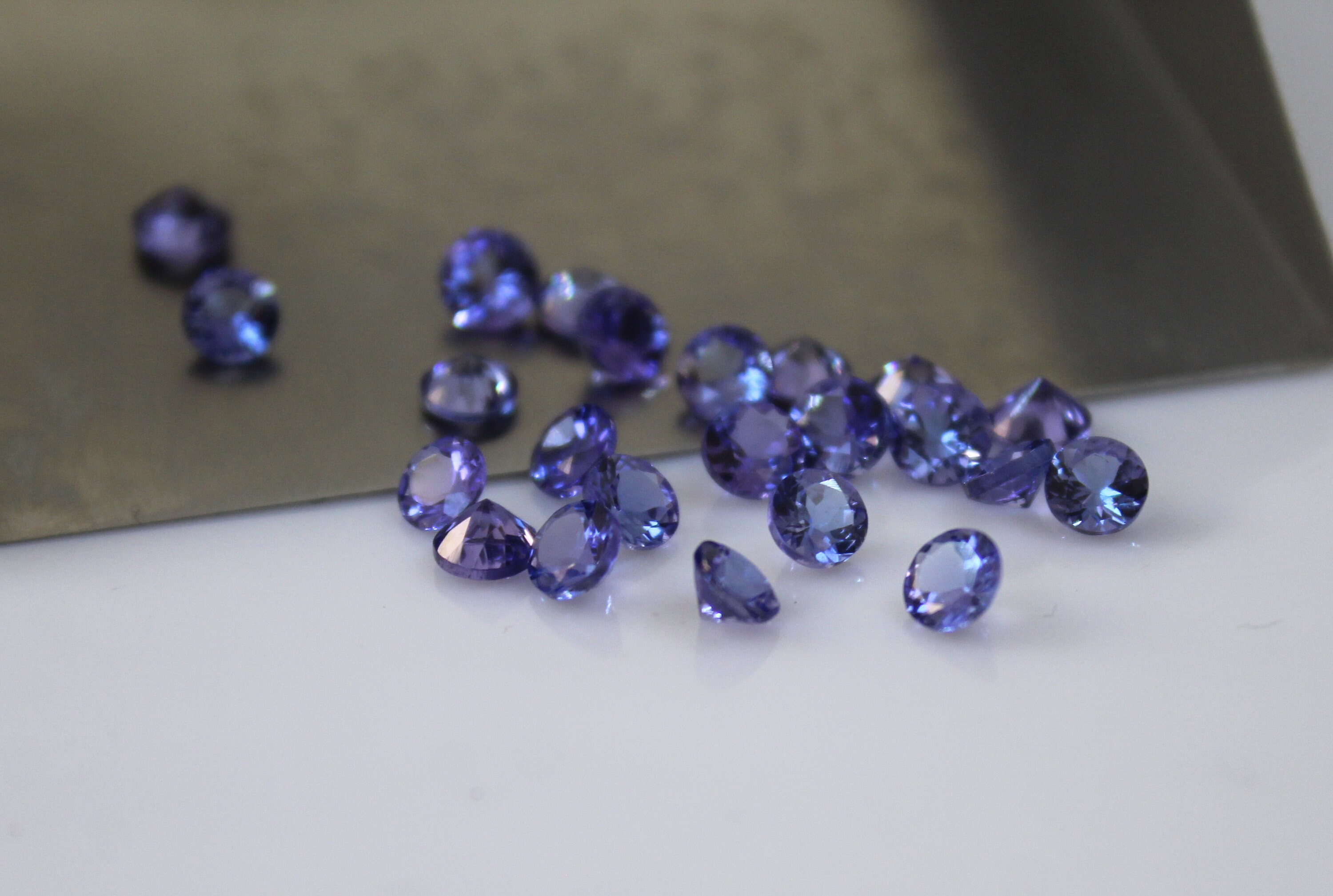 Natural Tanzanite Round Faceted Cut 100% Top AAA Quality 100 - Etsy