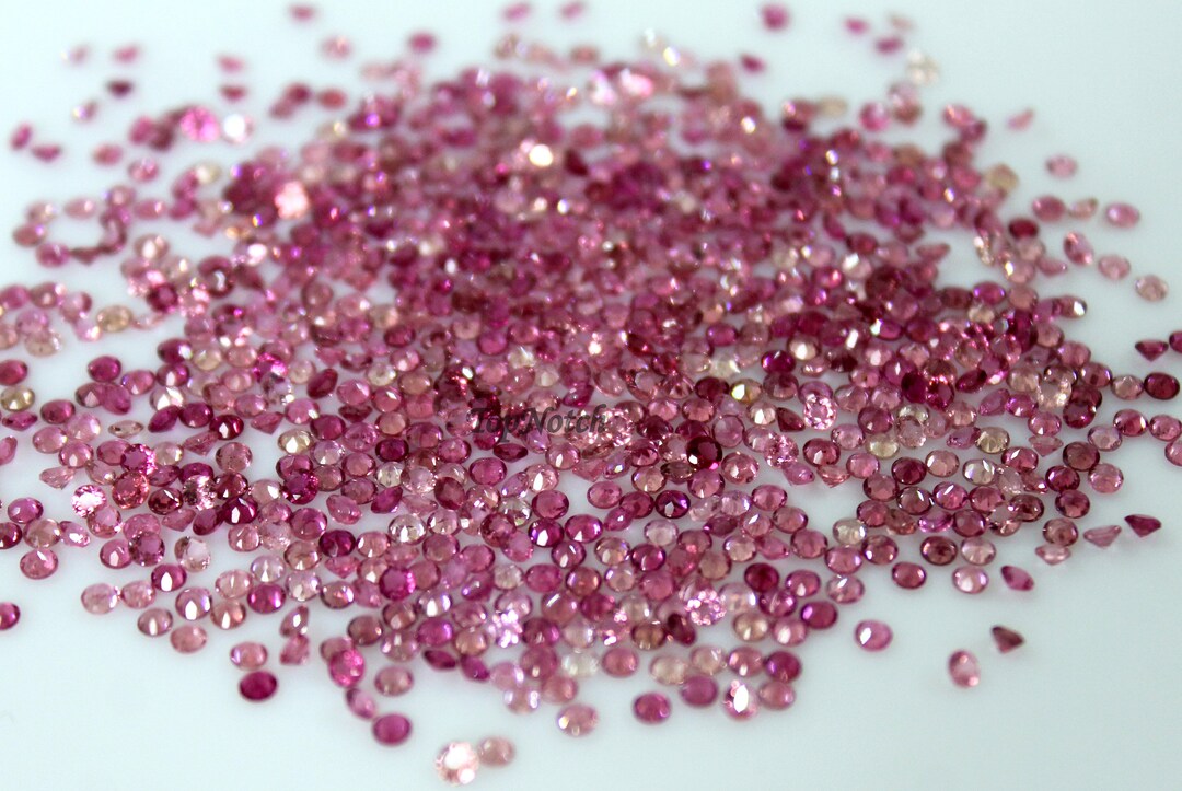 Natürlicher rosa Turmalin 1.25 mm Edelstein: AAA facettierter runder ...