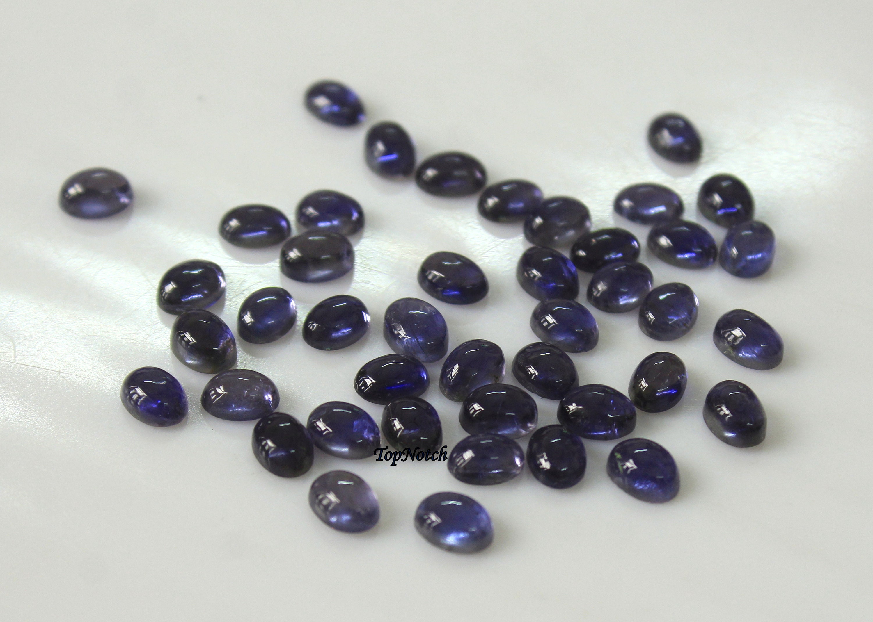 4x6mm Natürlicher Iolith Oval Cabochon Edelstein Kalibrierte - Etsy.de