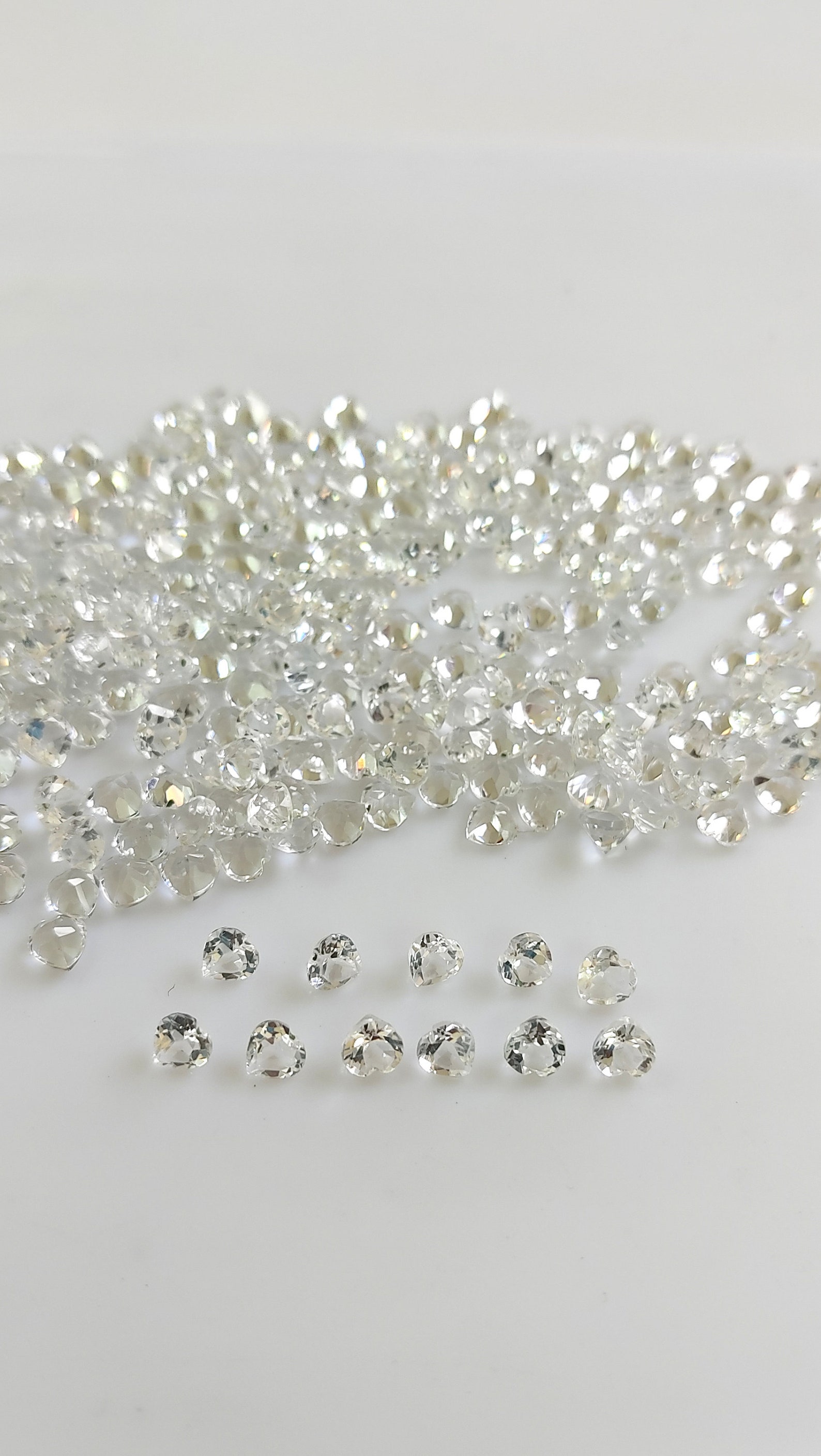 5MM White Topaz Heart Gemstone Natural White Topaz Heart - Etsy