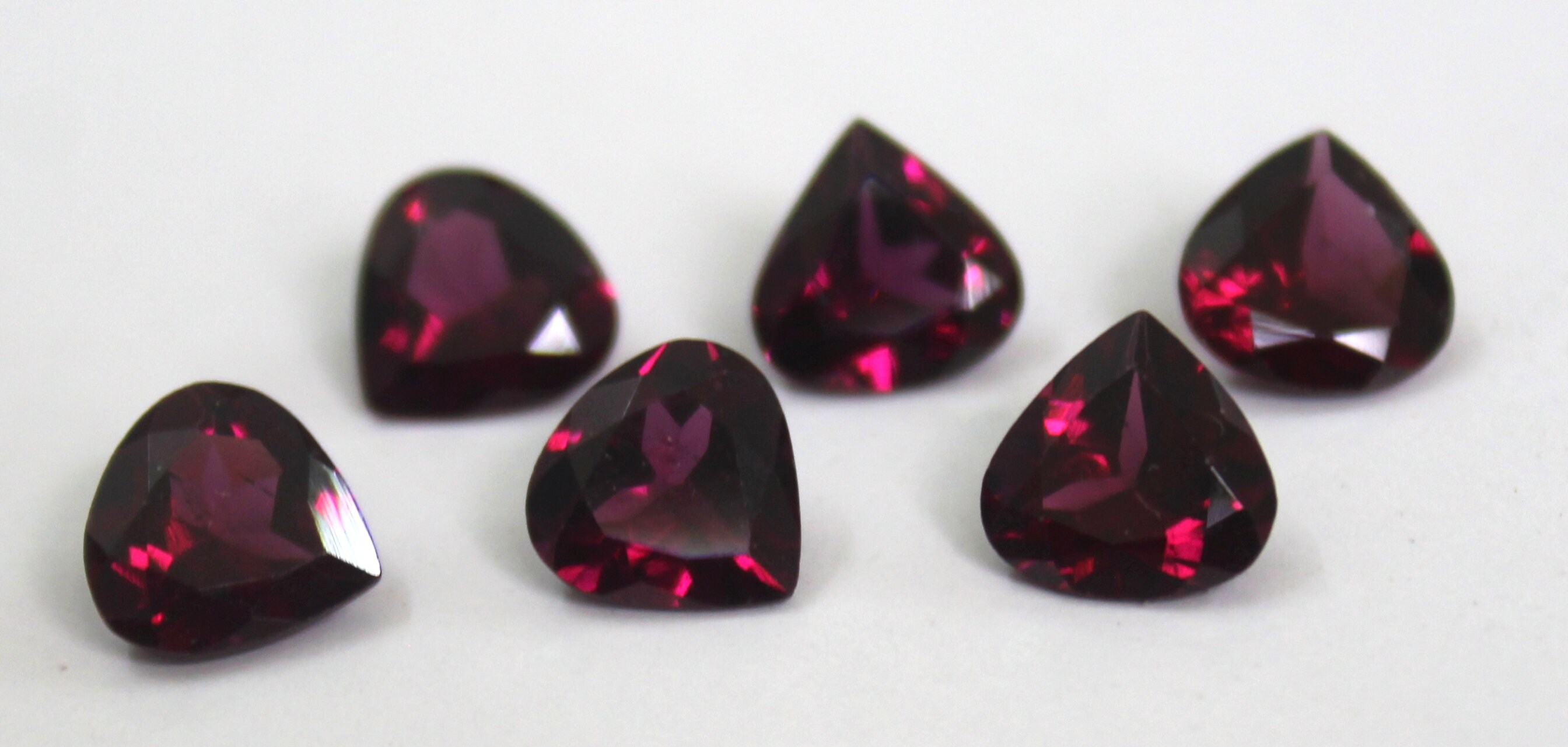 Natürliche 5MM Rhodolit Granat Herz facettierte lose | Etsy