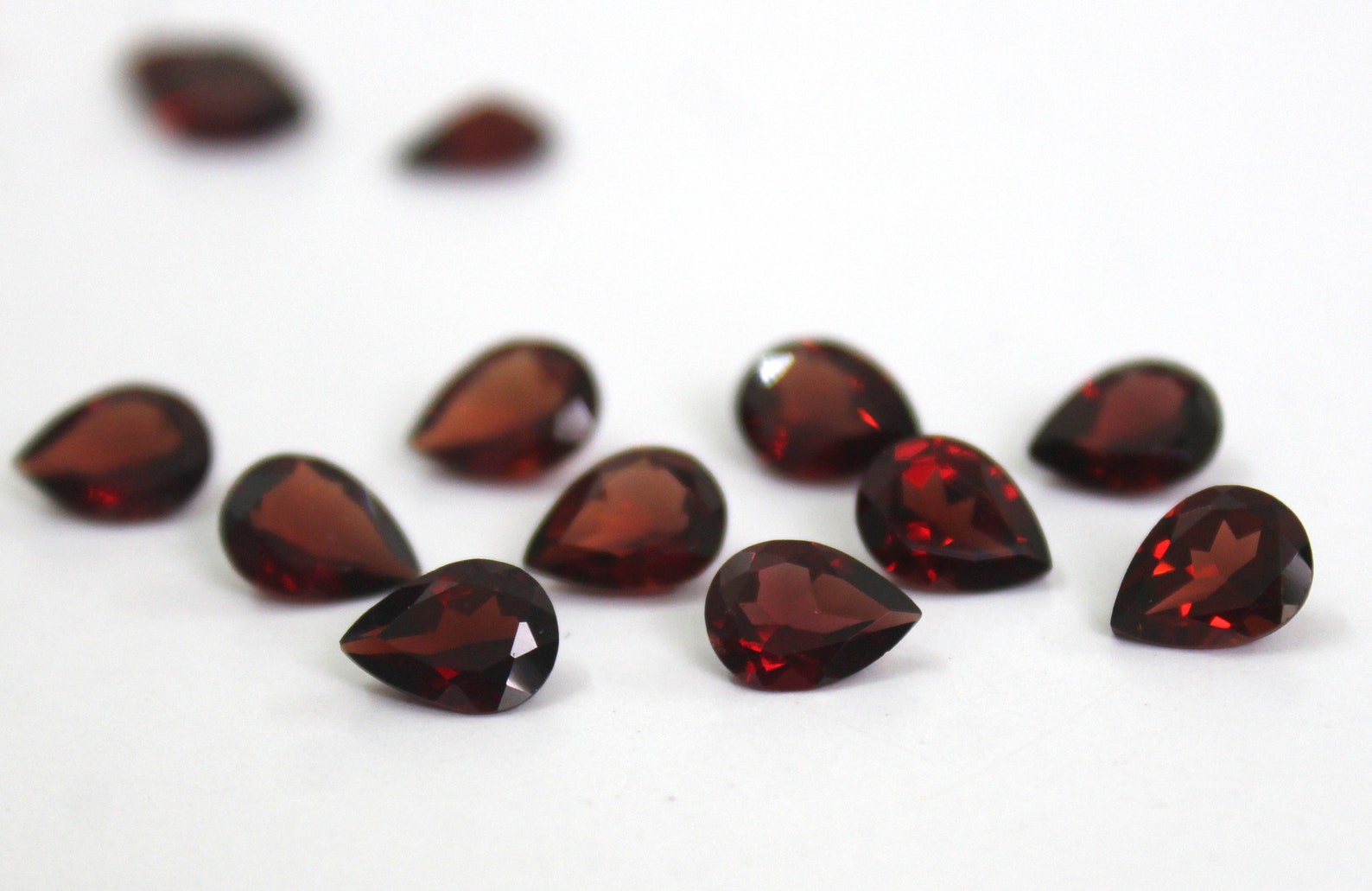 5x7mm Natural Red Garnet Pear Cut Gemstone Calibrated Garnet Loose Gems ...