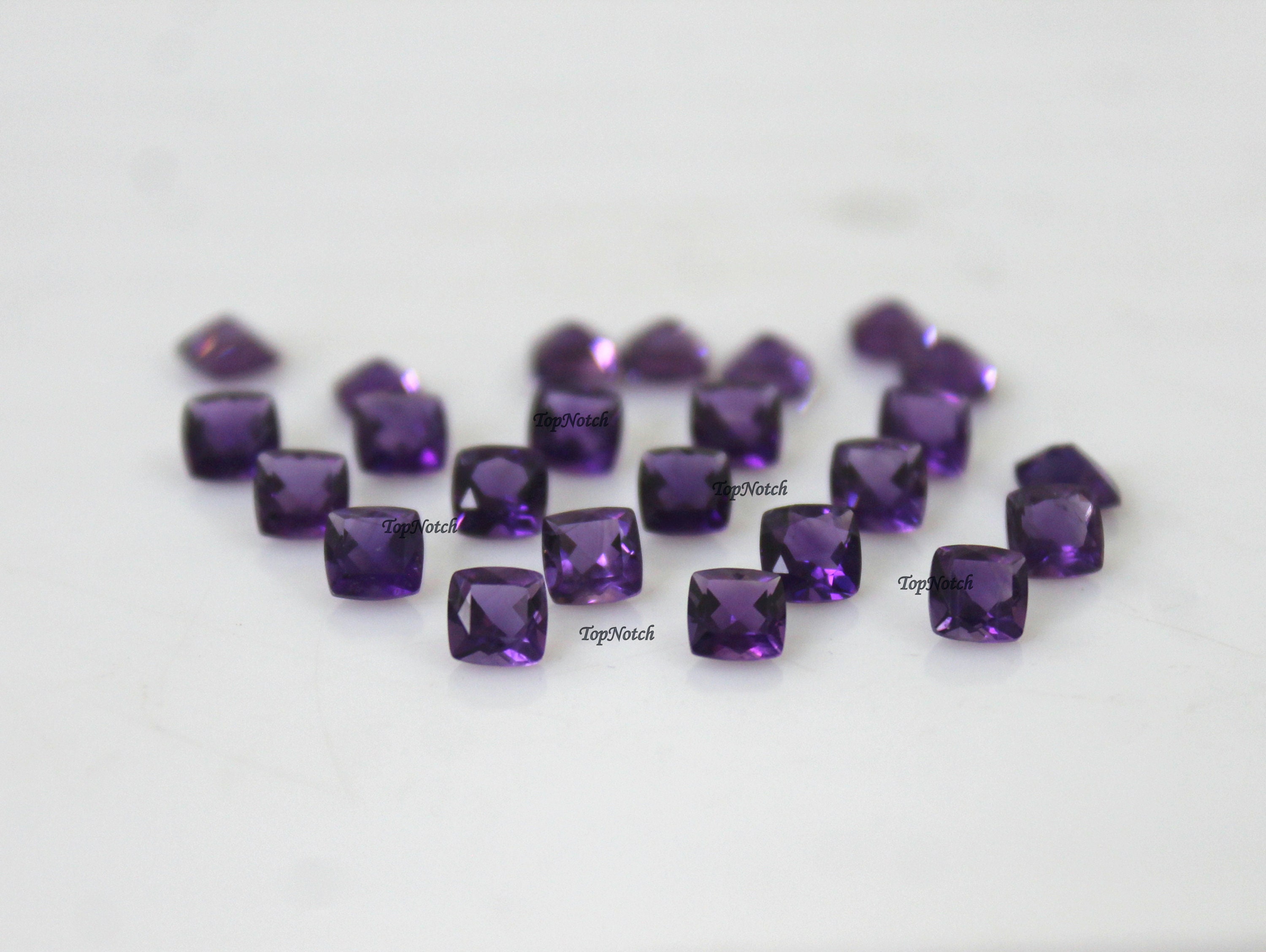 5MM Natural Amethyst Cushion Cut Gemstone Calibrated Amethyst - Etsy UK