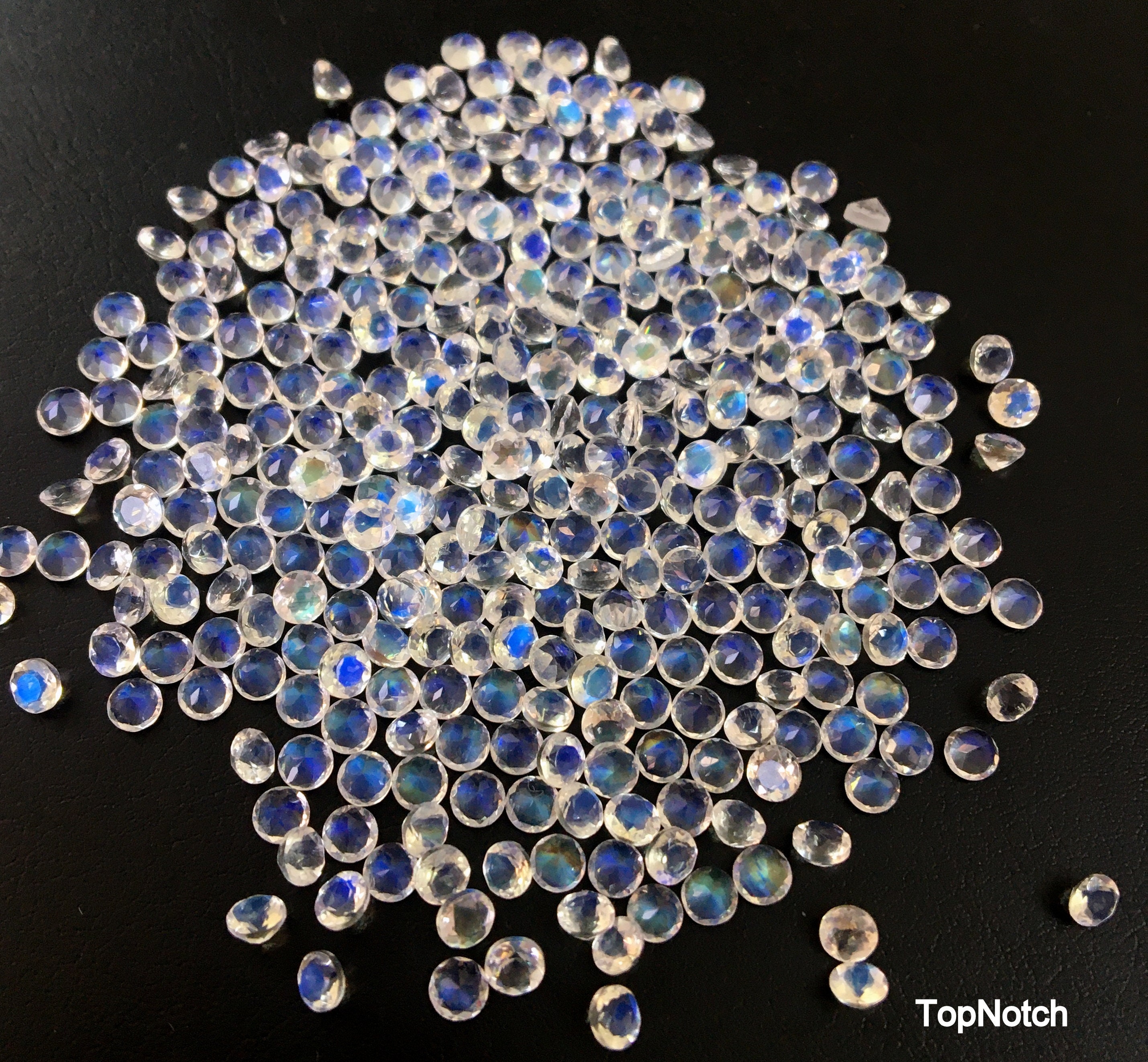 3MM Rainbow Moonstone High Quality Round Moonstone Faceted | Etsy