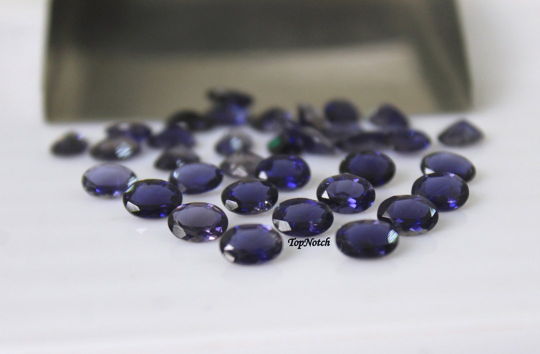 5x7mm Natural Iolite Oval Faceted Gemstone Calibrated Iolite Gems for ...