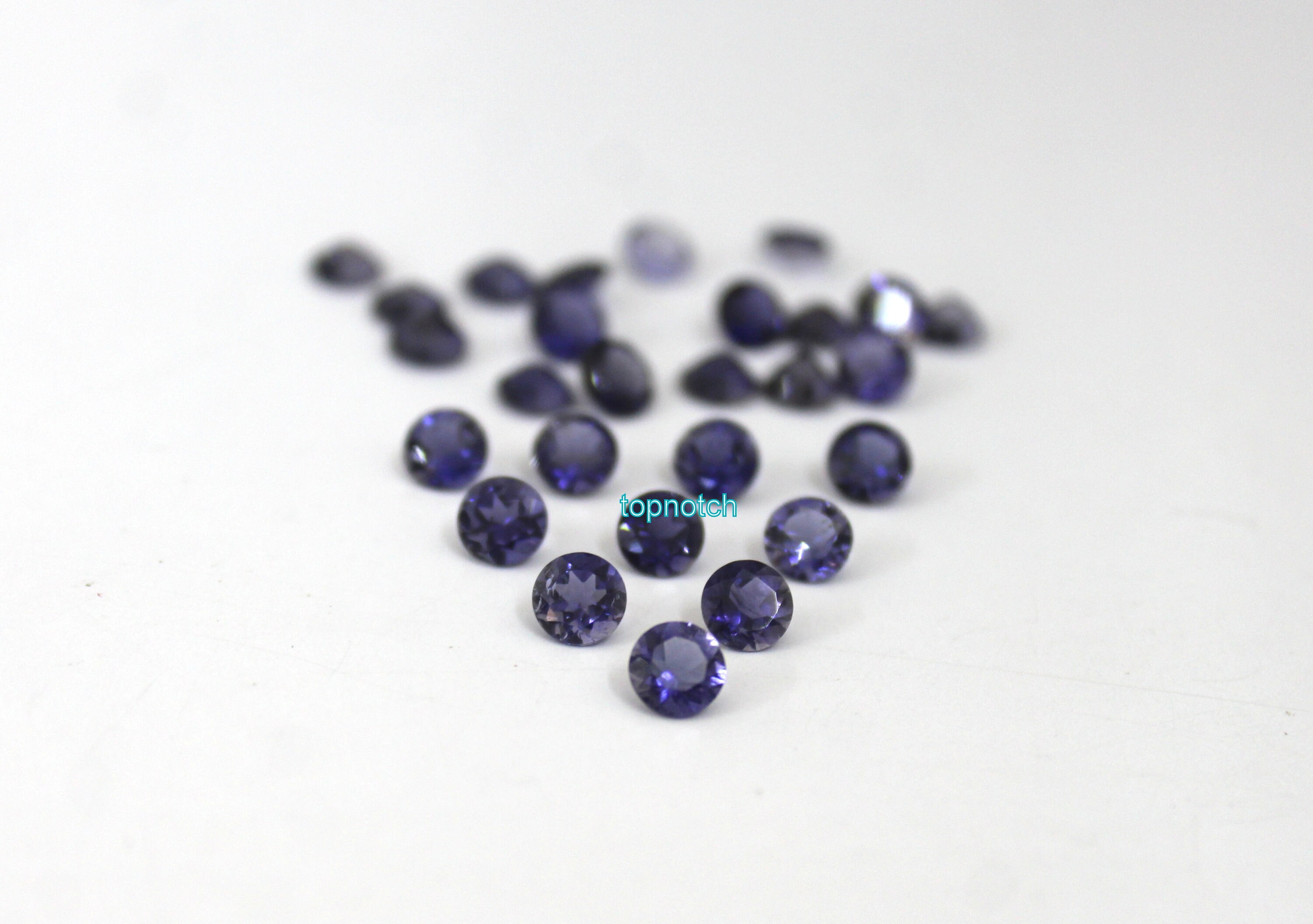 1.5mm Natural Iolite Round Faceted Gemstone Calibrated Iolite | Etsy