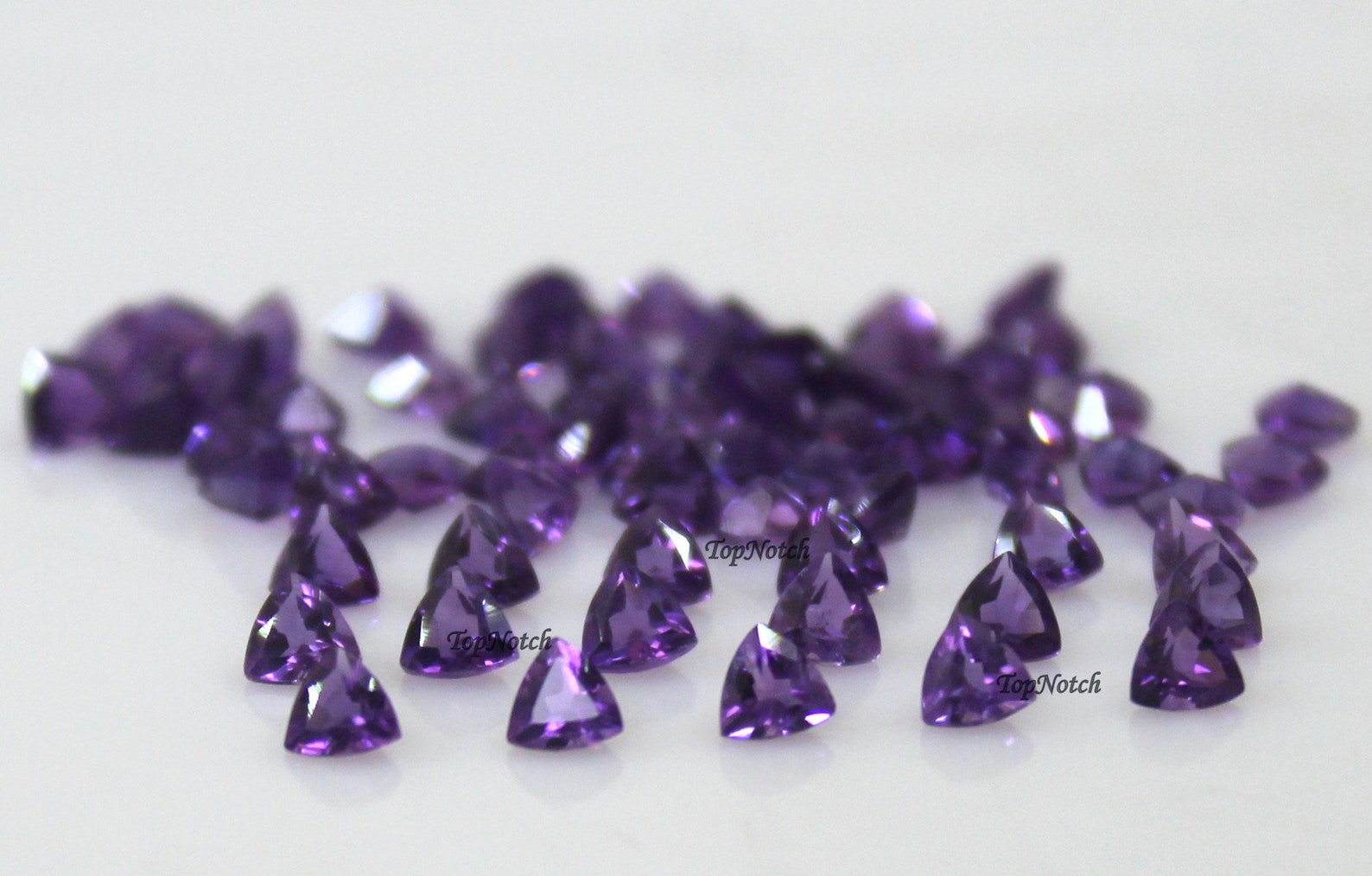 7MM Natural Amethyst Trillion Cut Gemstone Calibrated Amethyst - Etsy UK