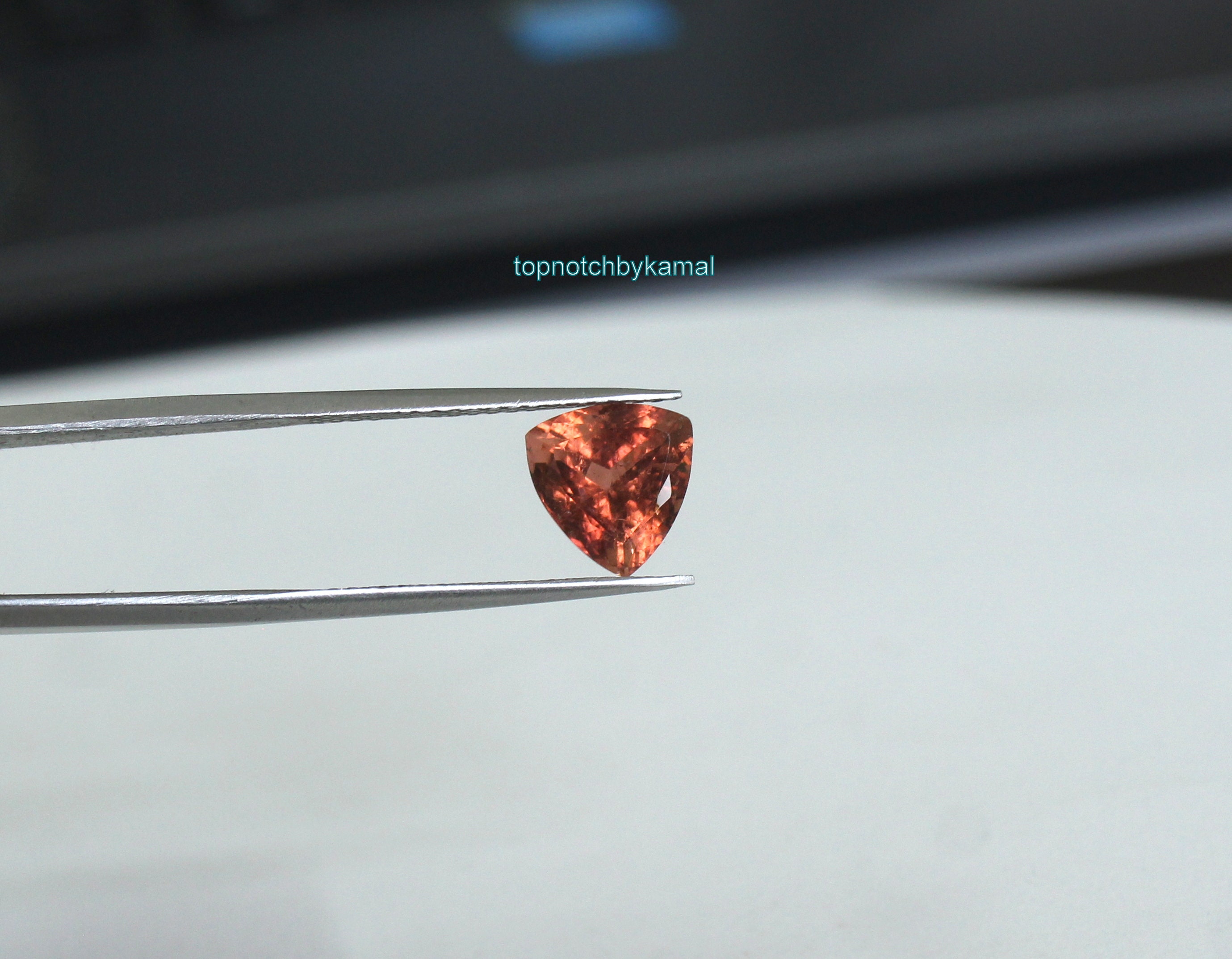 9.6x6.5 mm Natural Orange Tourmaline Trillion 3.37CT 1 | Etsy