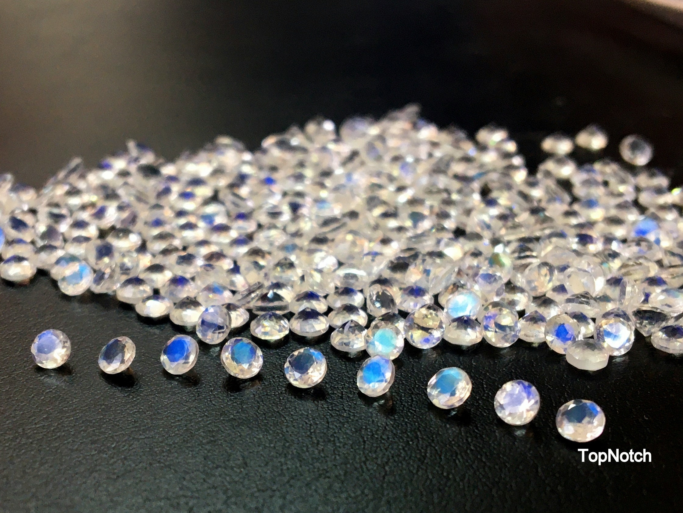 3MM Rainbow Moonstone High Quality Round Moonstone Faceted - Etsy
