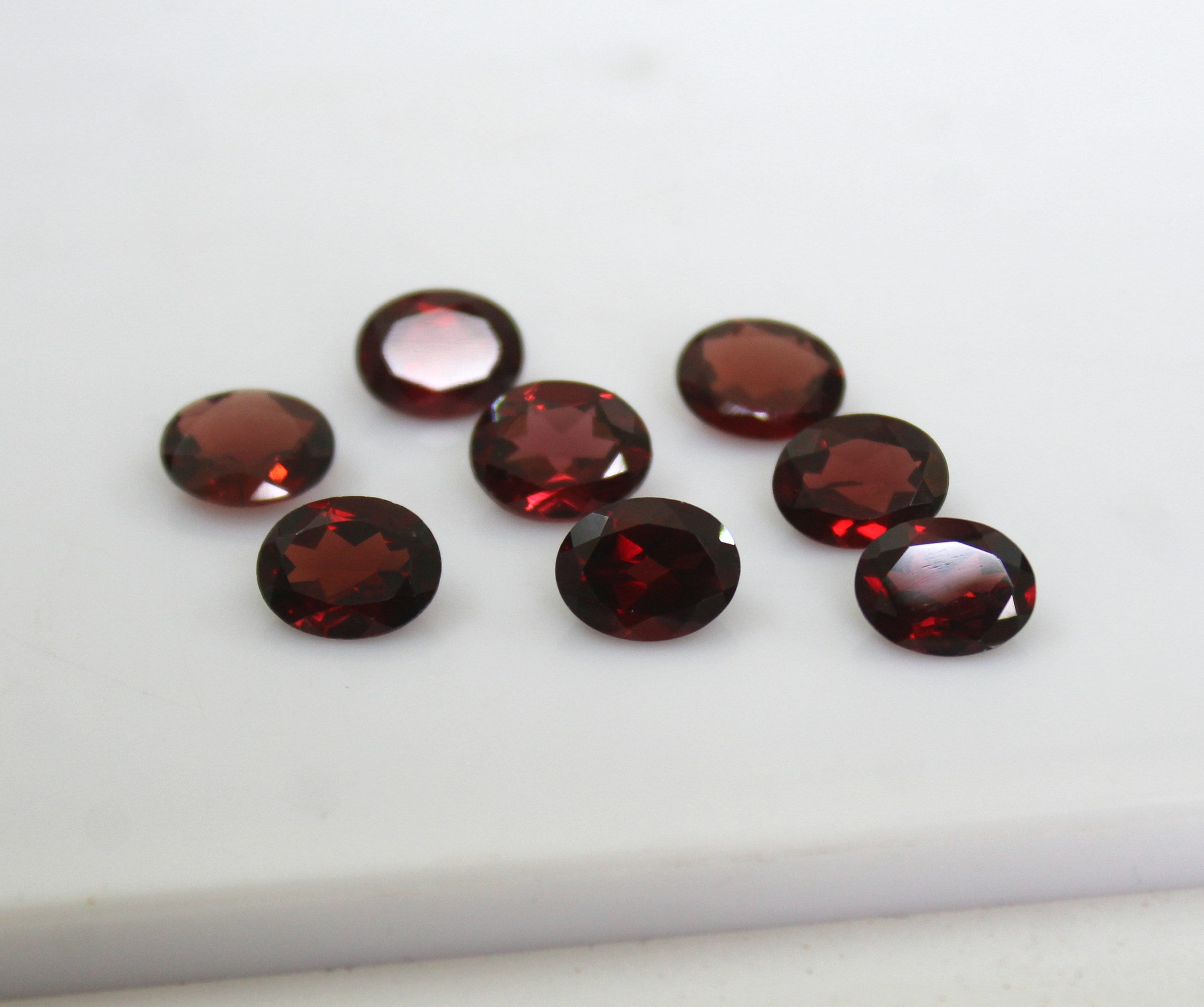 7x9mm Natural Red Garnet Oval Cut Gemstone Calibrated Garnet Loose Gems ...