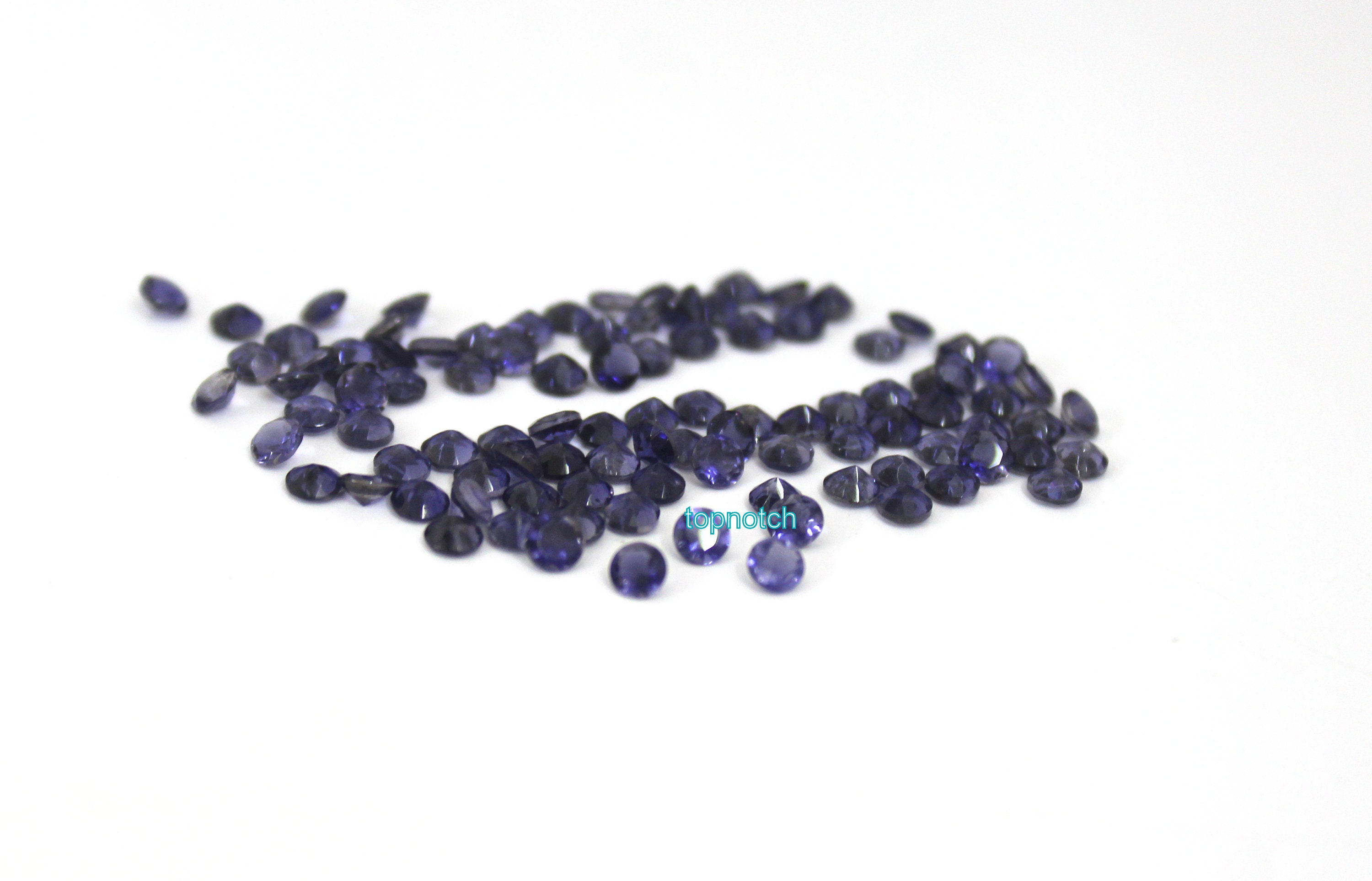 1.5mm Natural Iolite Round Faceted Gemstone Calibrated Iolite | Etsy