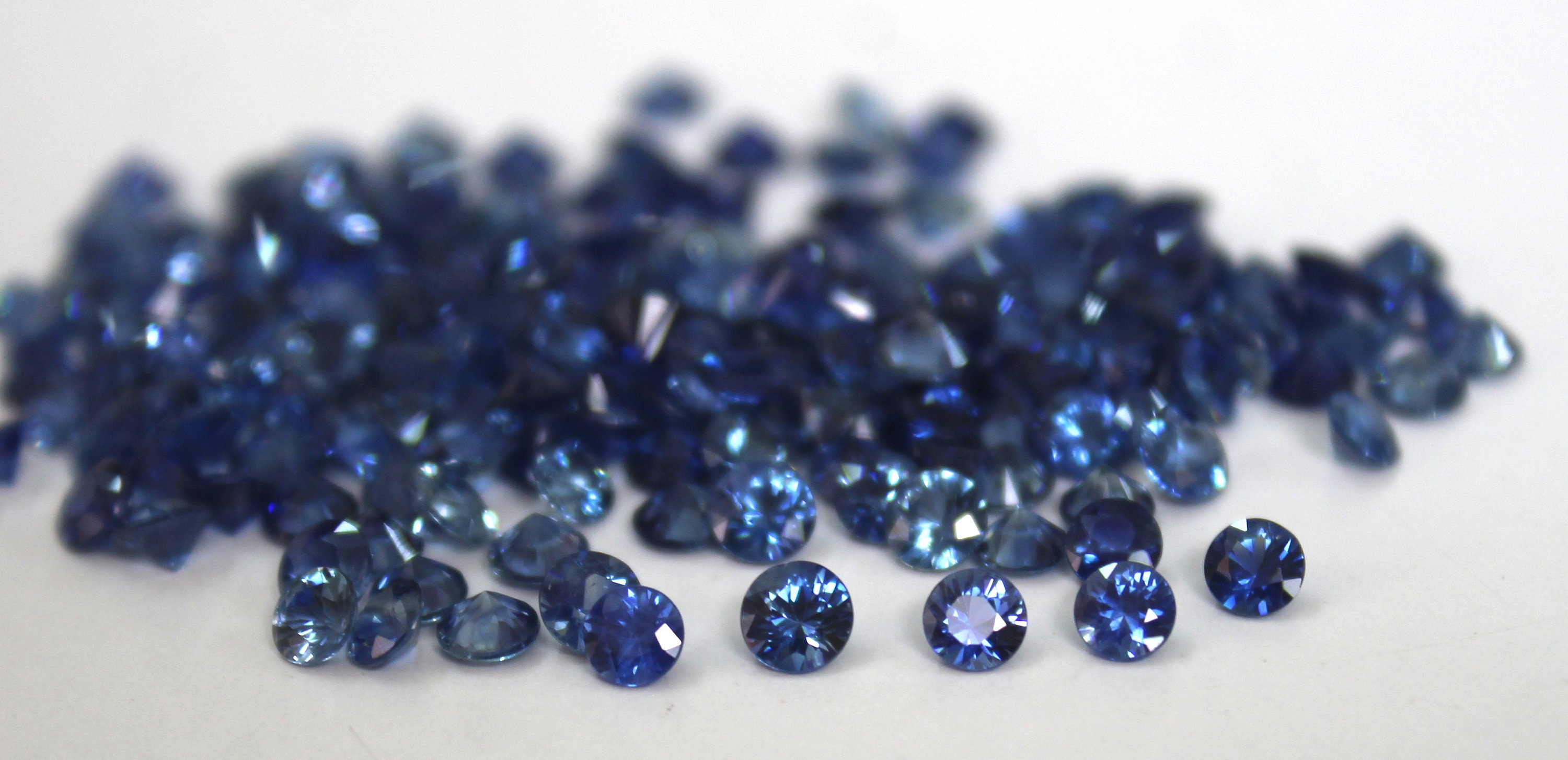 3MM Natürlicher Blauer Saphir runder Brillantschliff Edelstein - Etsy.de