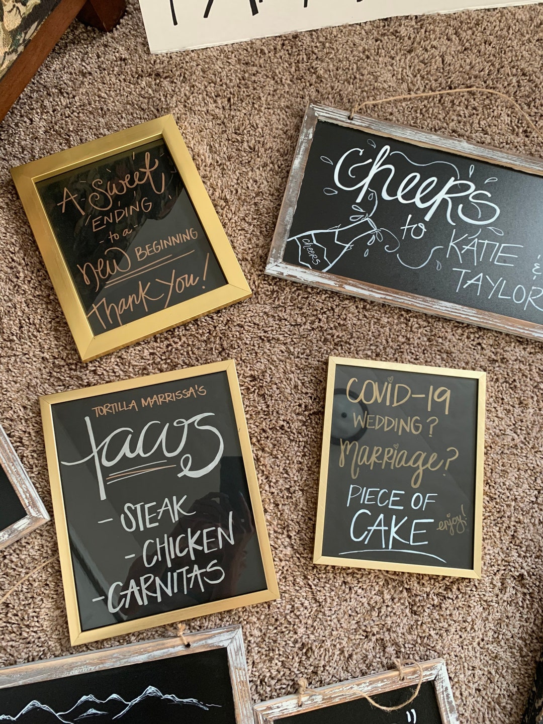 Customizable Large Event Chalkboard Signs—collection of 5 Boards - Etsy