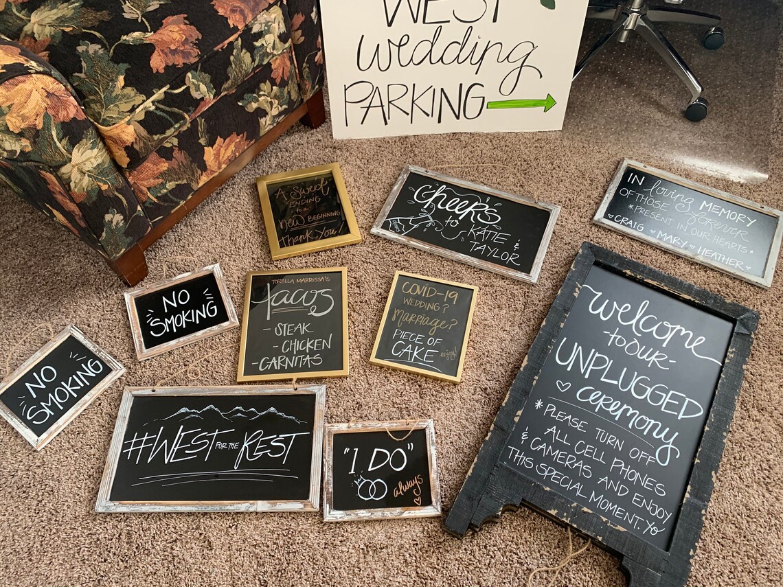 Customizable Large Event Chalkboard Signs—collection of 10 Boards - Etsy