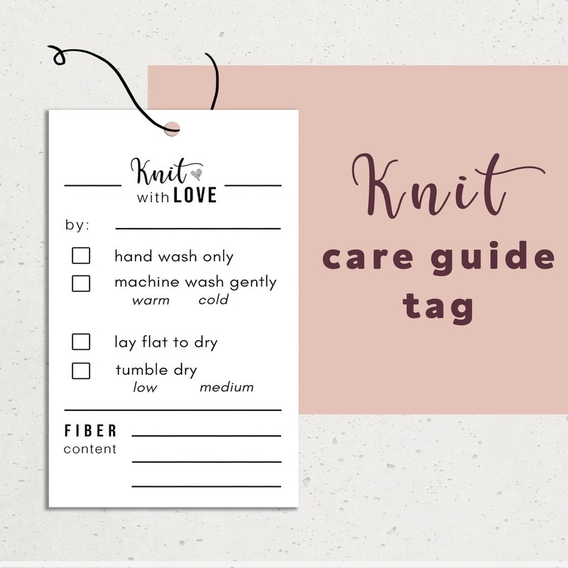 Hand Knit Tags - Etsy