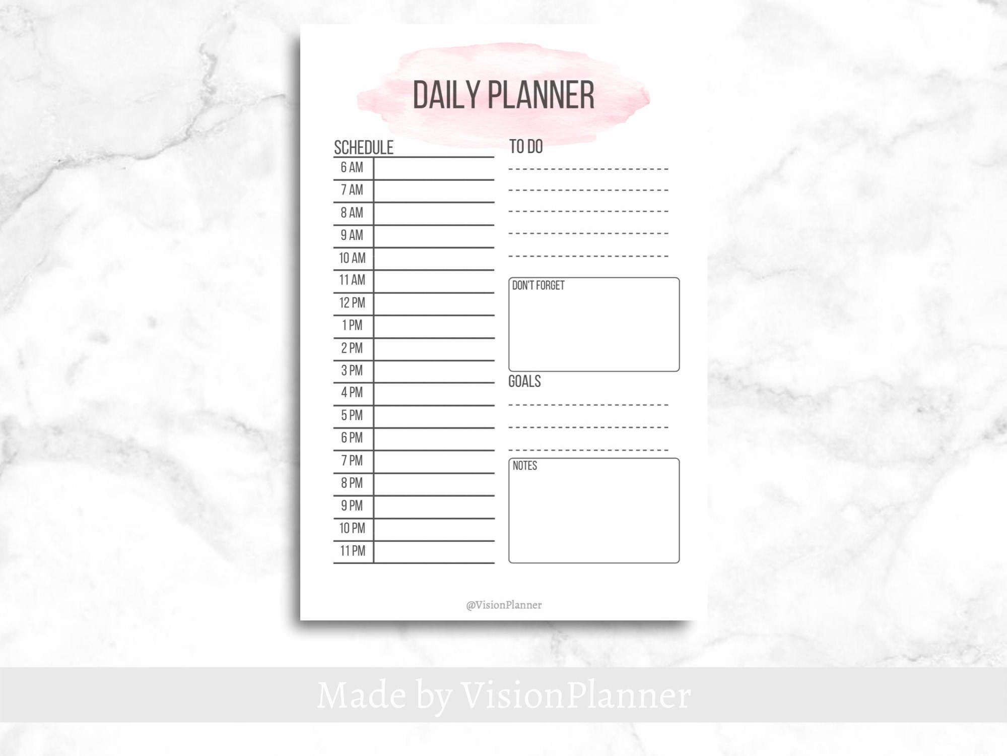 Dagplanner Meerdere afdrukbare download PDF A4 & A5 formaat 2 | Etsy