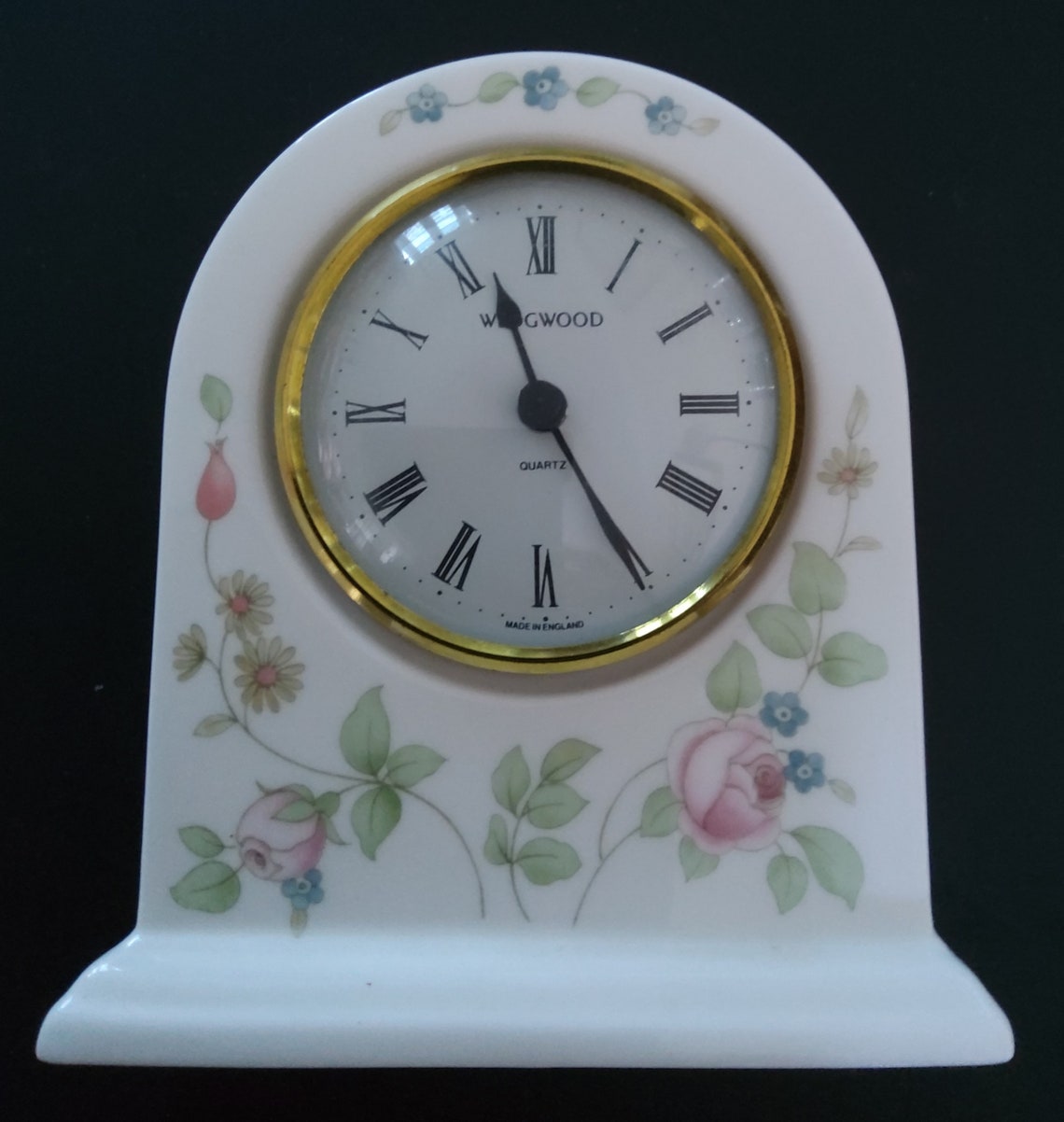 Wedgwood Rosehip Bone-china Mantle Clock - Etsy