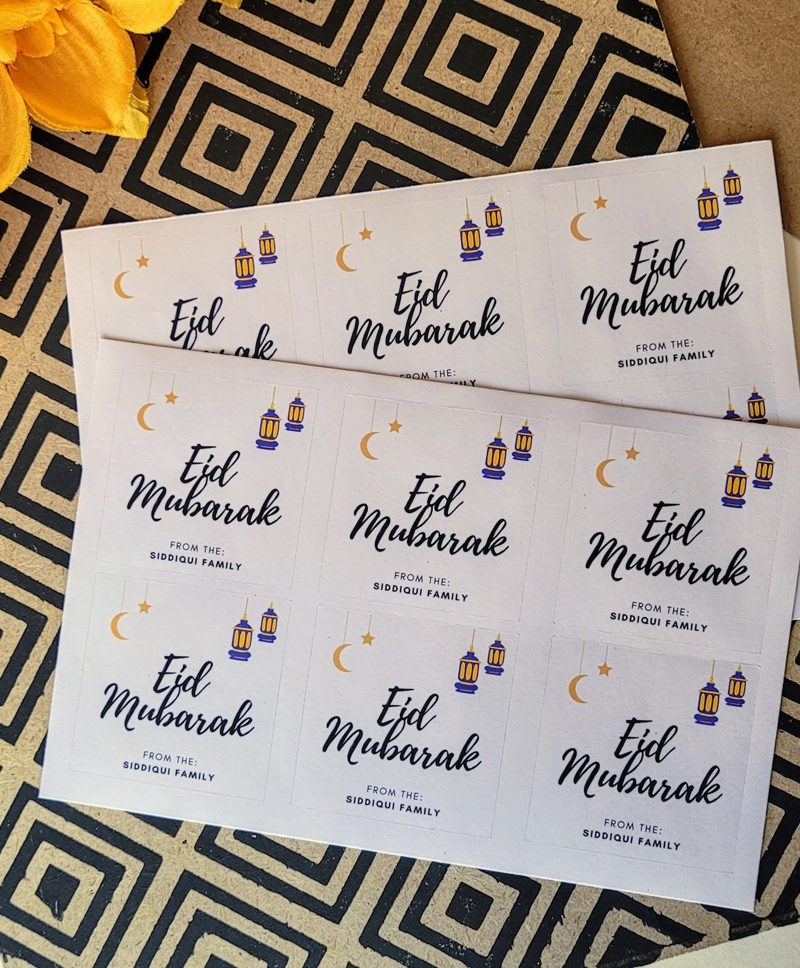 Ramadan Mubarak Labels, Personalized Sticker Labels for Ramadan ...