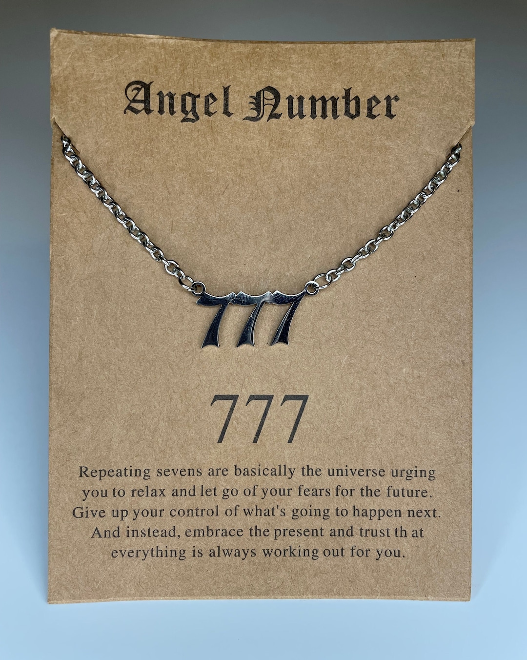 Angel Number 777 Necklace - Etsy