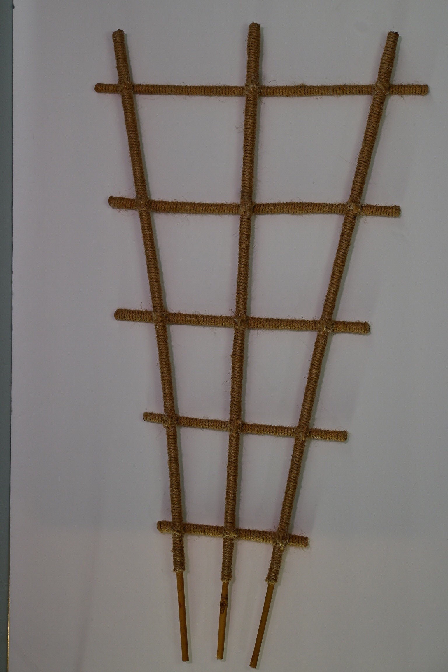 Jute Twine Wrapped Bamboo Indoor Plant Ladder Style Trellis | Etsy