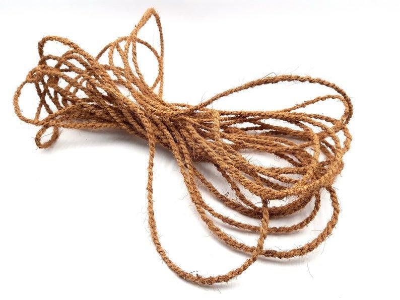 Sri Lankan Handmade Coconut Coir Fiber Rope 15feet /natural Hand Made ...
