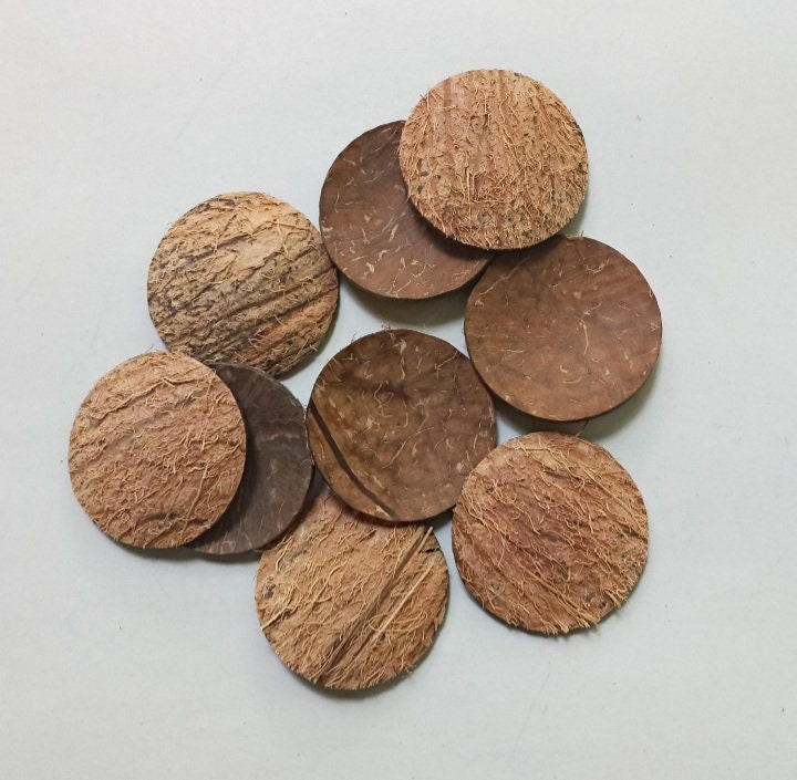 10 Pieces of 1.5 & 2 Coconut Shell Discs to Make Your Coconut Shell ...