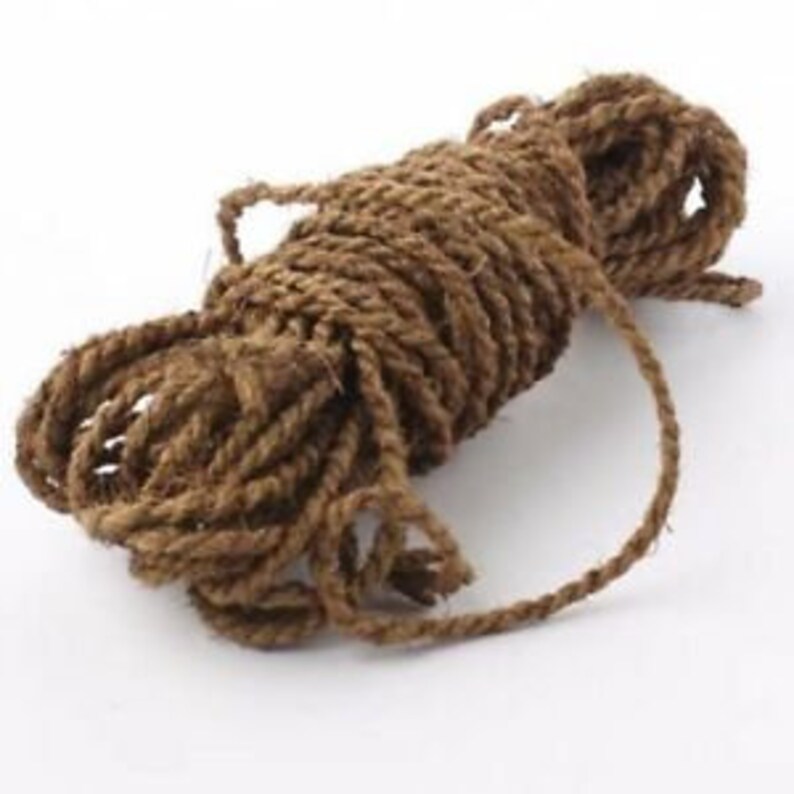 Sri Lankan Handmade Coconut Coir Fiber Rope 15feet /natural Hand Made ...