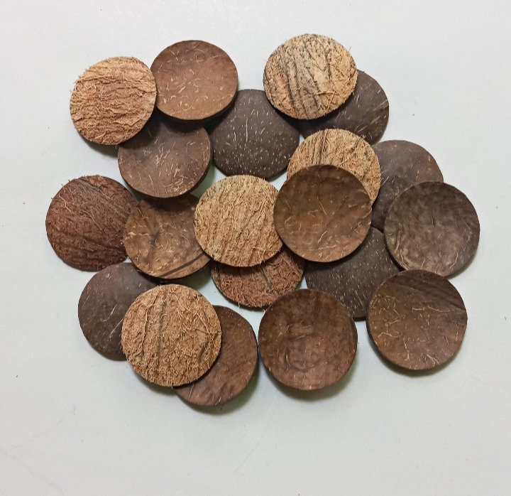 10 Pieces of 1.5 & 2 Coconut Shell Discs to Make Your Coconut Shell ...