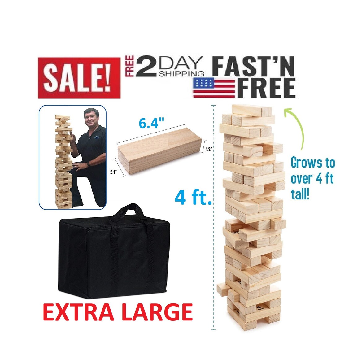 Diy giant jenga game table and storage - molikwik