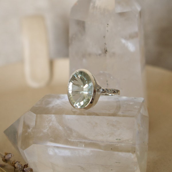 Green Amethyst Ring - Etsy